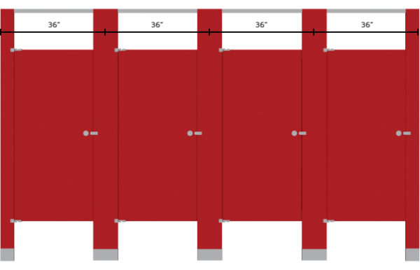 Typical Toilet Partition Dimensions - Bathroom Partitions & Commercial ...