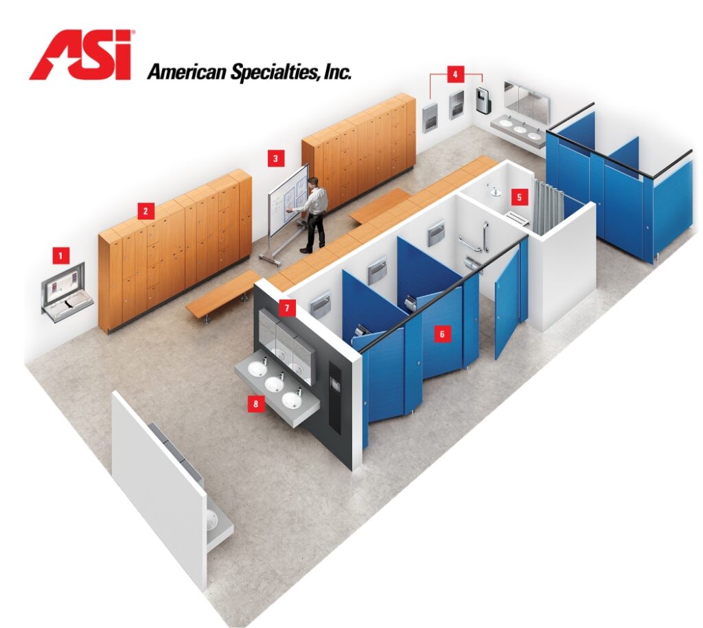 ASI Toilet Accessories | Order ASI Bathroom Accessories - Fast Partitions